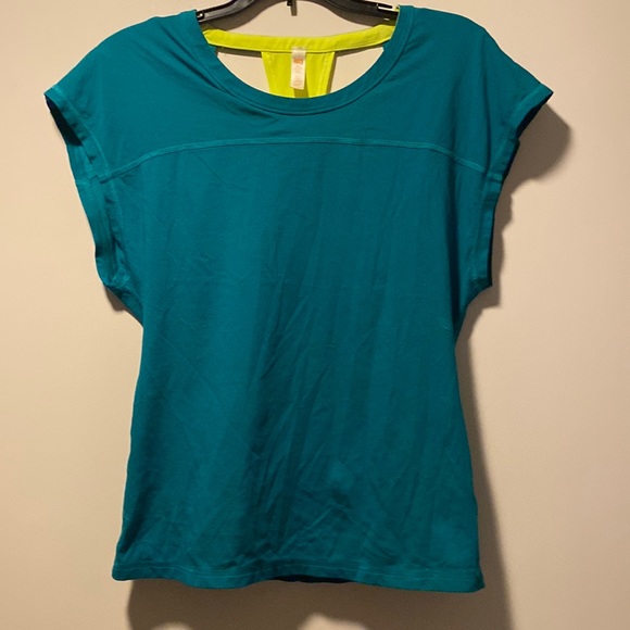 Lucy | Tops | Lucy Turquoise Workout Top Double Layer Rare | Poshmark